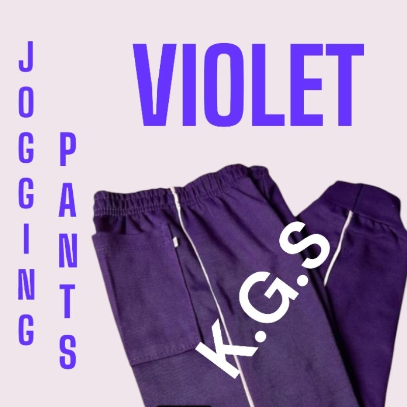 VIOLET JOGGING PANTS P.E FOR SCHOOL UNIFORM | Shopee Philippines