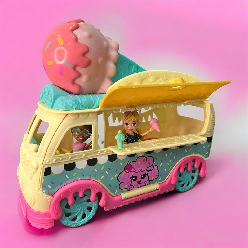 POLLY POCKET ICE CREAM TRUCK TINY TREATS PLAYSET | Shopee Philippines
