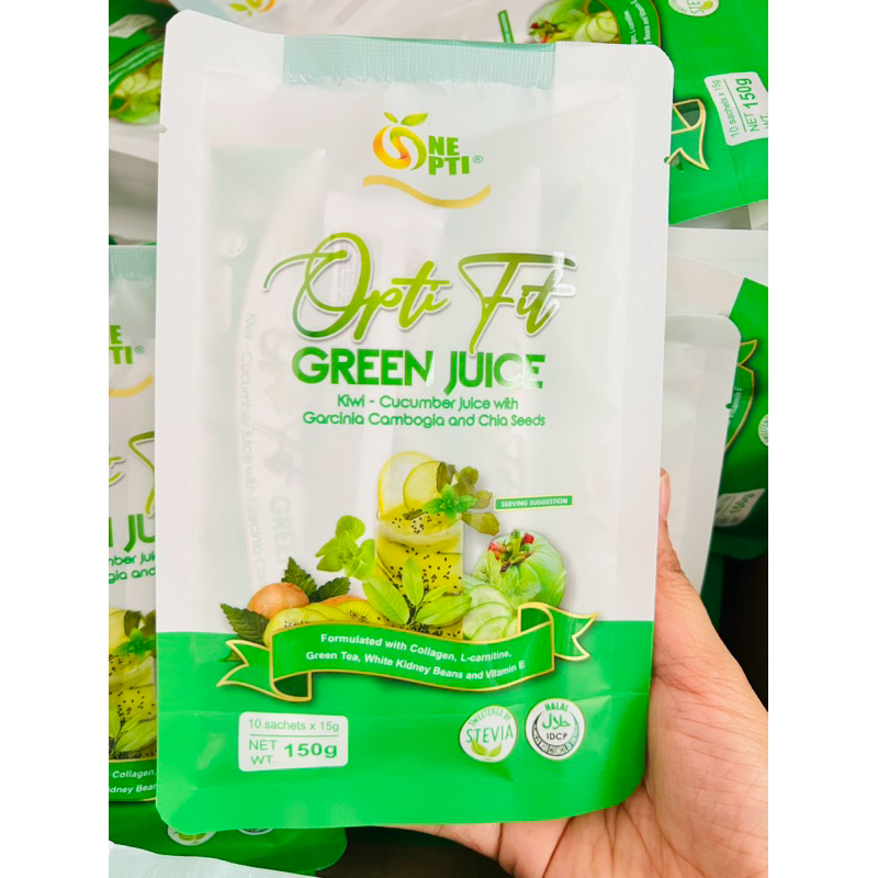 Opti Fit GREEN JUICE by One Opti (Kiwi- Cucumber juice w/ Gacinia ...