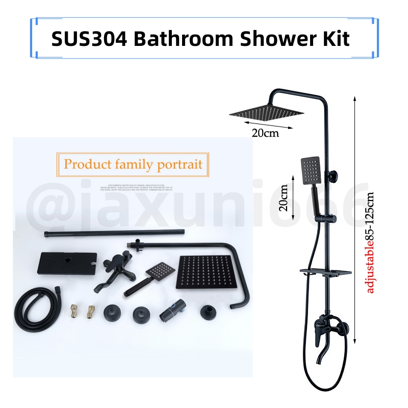 SUS 304 Bathroom Shower Kit Single Cold Shower Set stainless steel ...