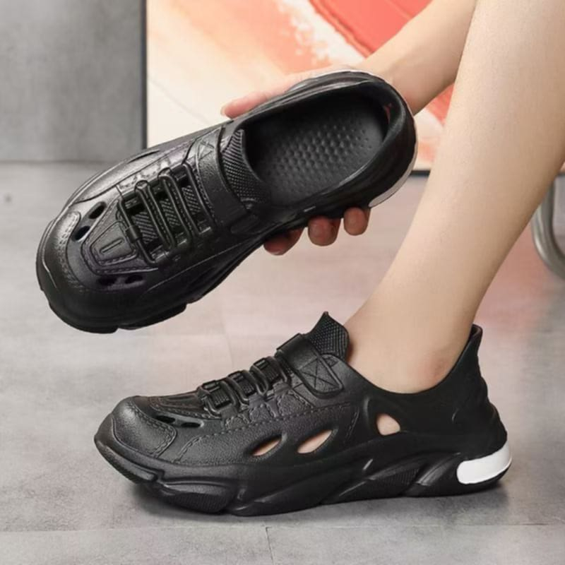 Fashionable running shoes rubber material shoes slippers sporty beach ...