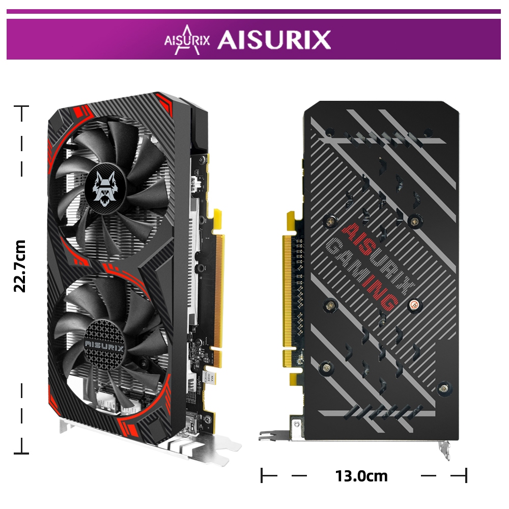 AISURIX Graphics Card RX 580 8GB GDDR5 256Bit 2084SP Computer GPU Video ...