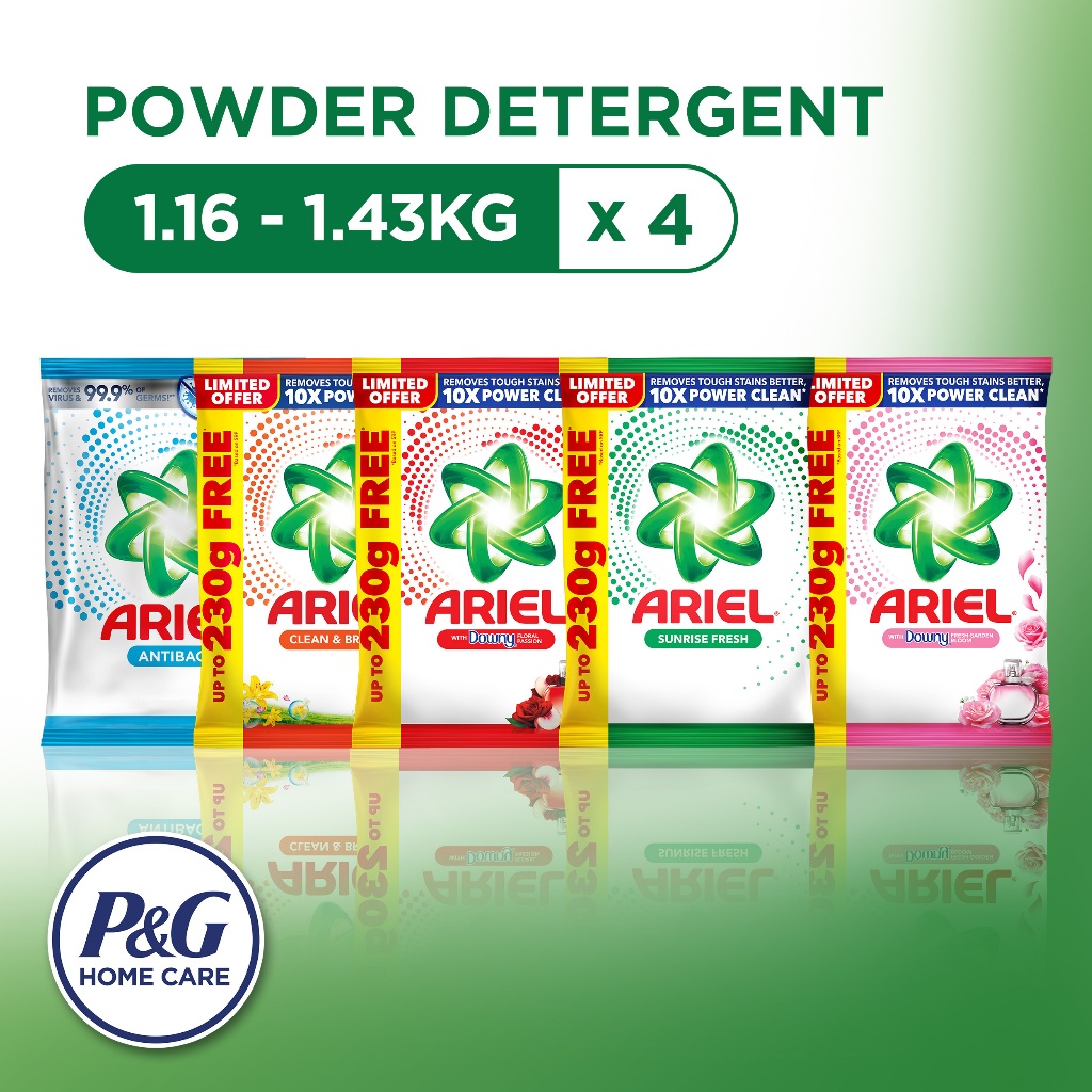 Ariel Powder Detergent Sunrise Fresh Floral Passion Antibac Clean ...