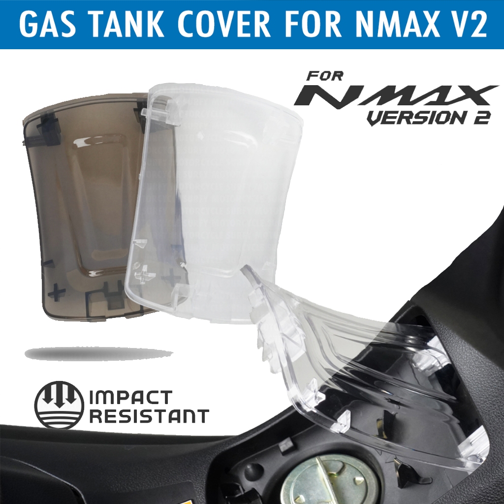 Nmax V2/V3 Gas Tank Cover Trasparent Carbon ABS Plastic Easy Install ...