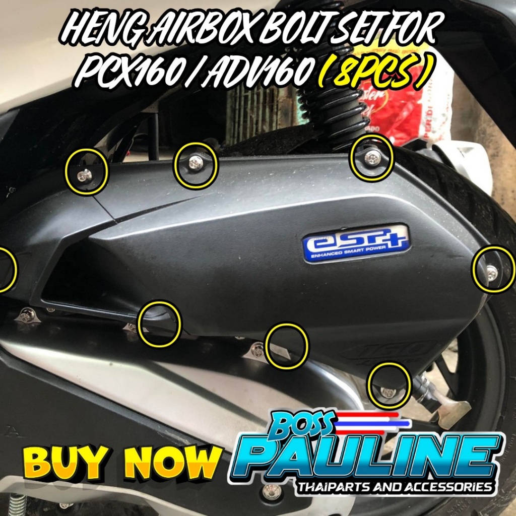HENG AIRBOX BOLT SET FOR PCX 160 / ADV / CLICK 160 ( 8pcs ) | Shopee ...