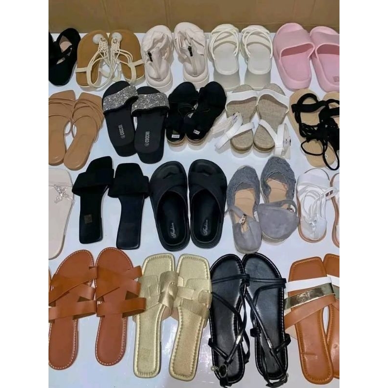 VIP Ladies Flat Sandals mix A (20kls Factory Sealed Sack) | Shopee ...