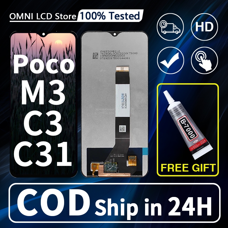 LCD For REDMI POCO M3 / pocoC3 / pocoC31 / redmi 9T set full screen ...