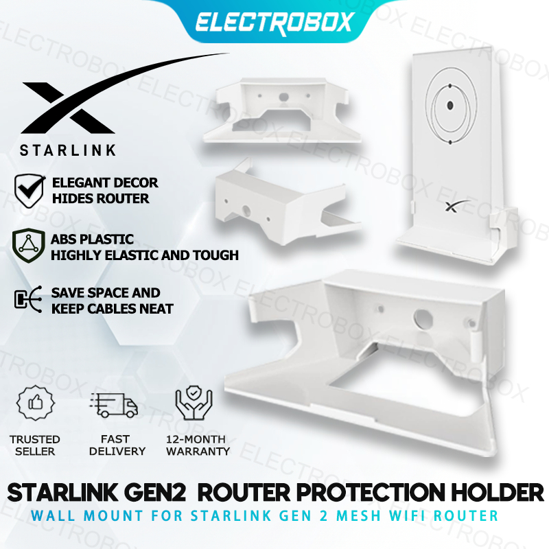 Starlink Gen 2 Mesh Router Wall Mount Bracket Sturdy Mount for V2 ...
