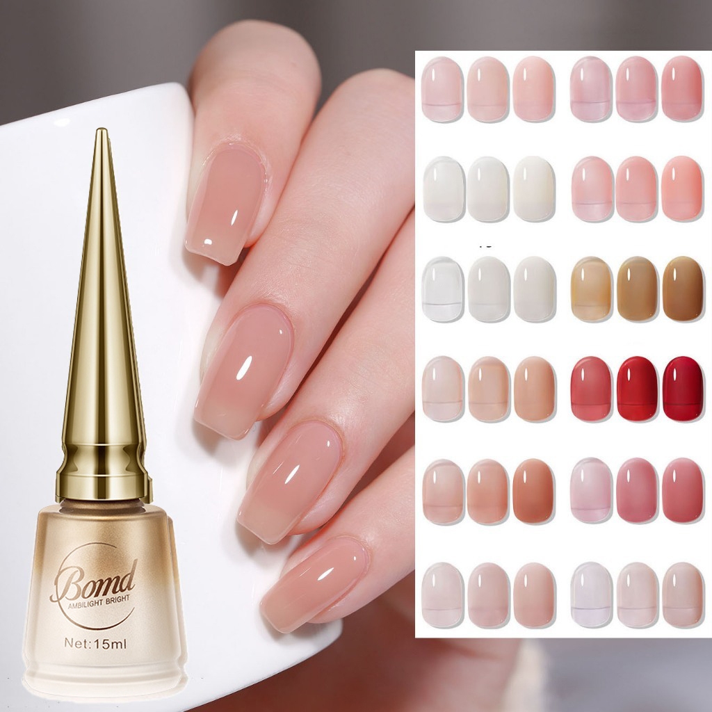 BOMD Jelly Color Gel 15ml Nail Polish Gel Nail Colorful Long Lasting ...