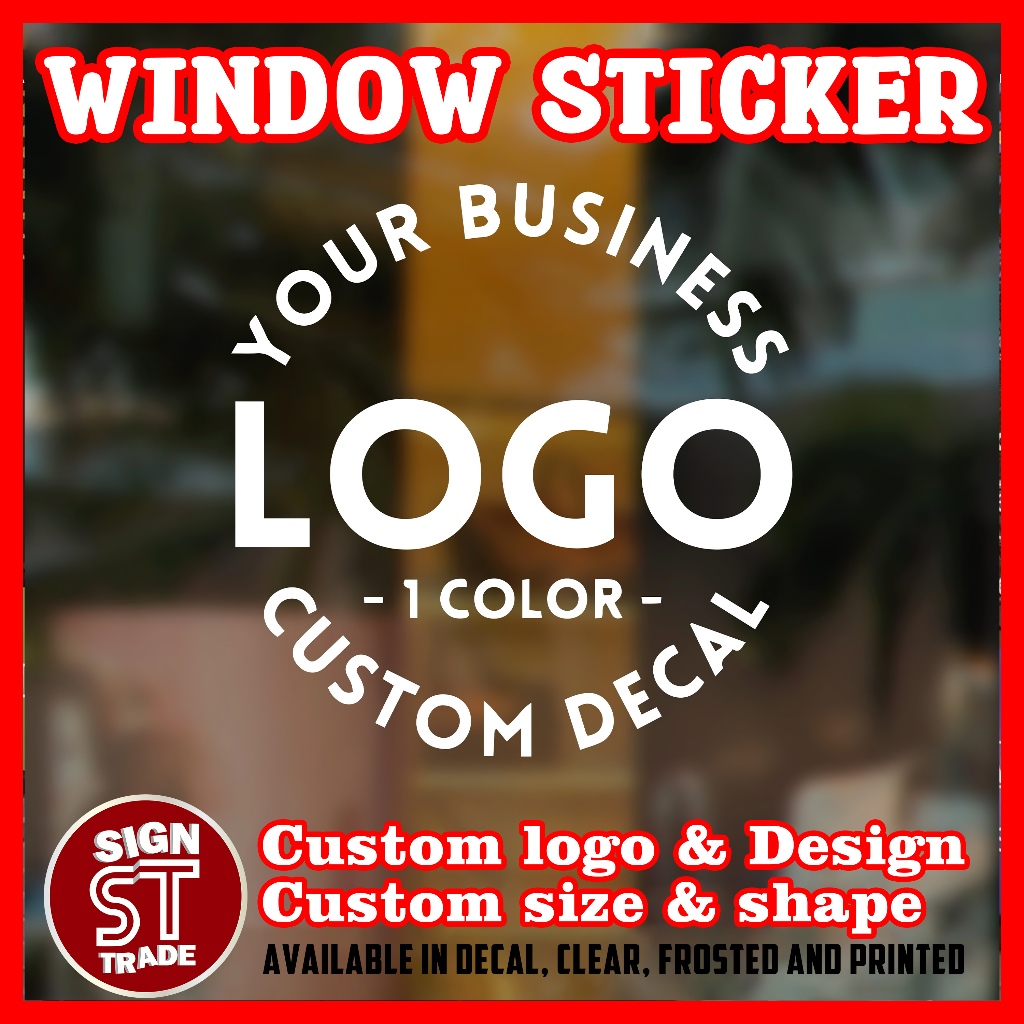 Logo Window Sticker Personalized Customized Wall Glass Stickers ...