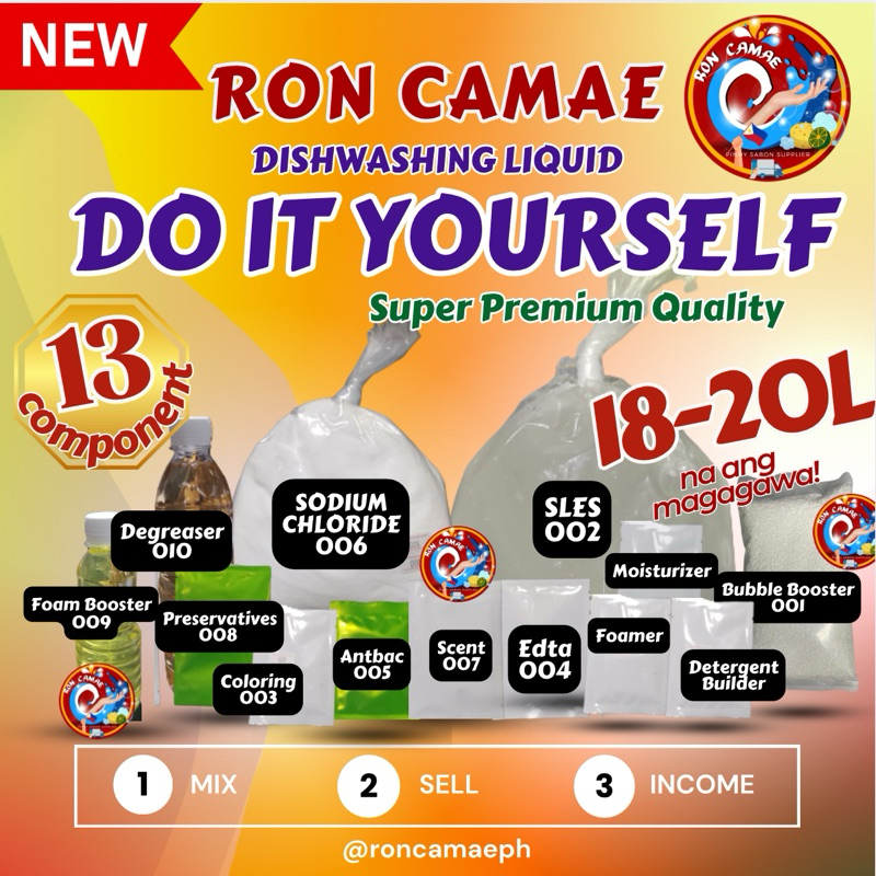 RON CAMAE DIY KIT 13 Component SUPER PREMIUM DISHWASHING 18 to 20 Liters Magagawa | Shopee ...