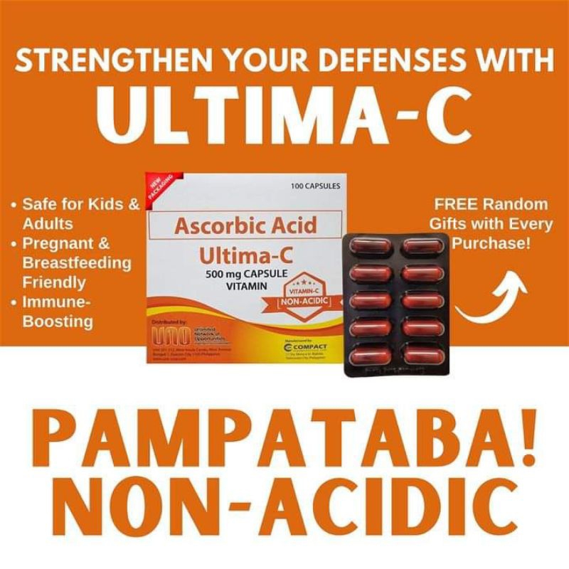 ULTIMA-C NEW PACKAGING ASCORBIC ACID(30 CAPSULES) | Shopee Philippines