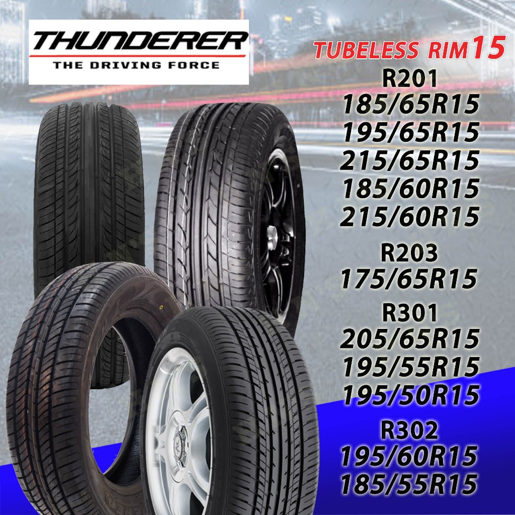 THUNDERER Auto Tires RIM 15 ( 175/65 R15 , 185/55 R15 , 185/60 R15 ...