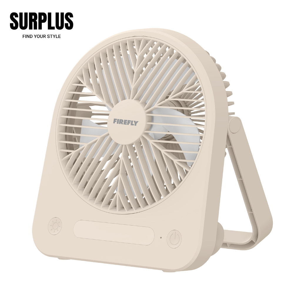Surplus Firefly Rechargeable Slim Desk Fan With Night Lamp | Shopee ...