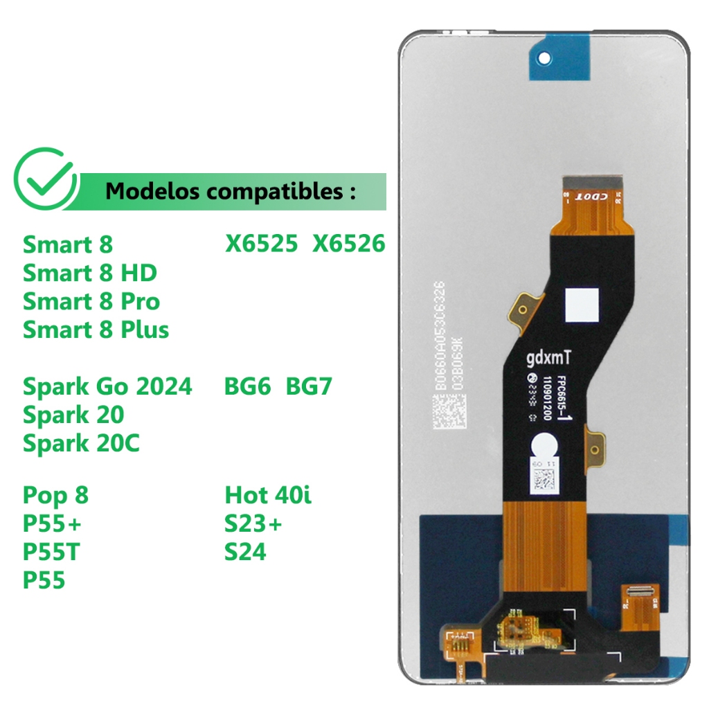 LCD Display with Frame – Compatible with Infinix Hot 40i, Smart 8 HD ...
