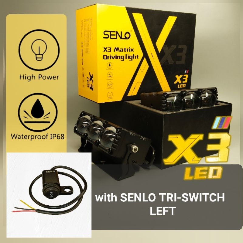 Senlo X3 Plus V3 Matrix Driving Light with SENLO Tri-Switch | Shopee ...