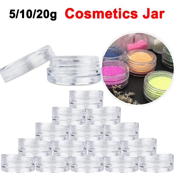 JLIFE 5g 10g 20g Clear Acrylic Makeup Container Cream Jar Small ...