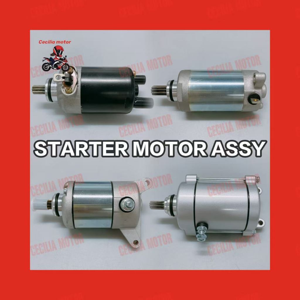 STARTER MOTOR ASSY XRM/DREAM/MIO/TMX125/SUPREMO/CG125/LIFAN/BAJAJ/WAVE ...