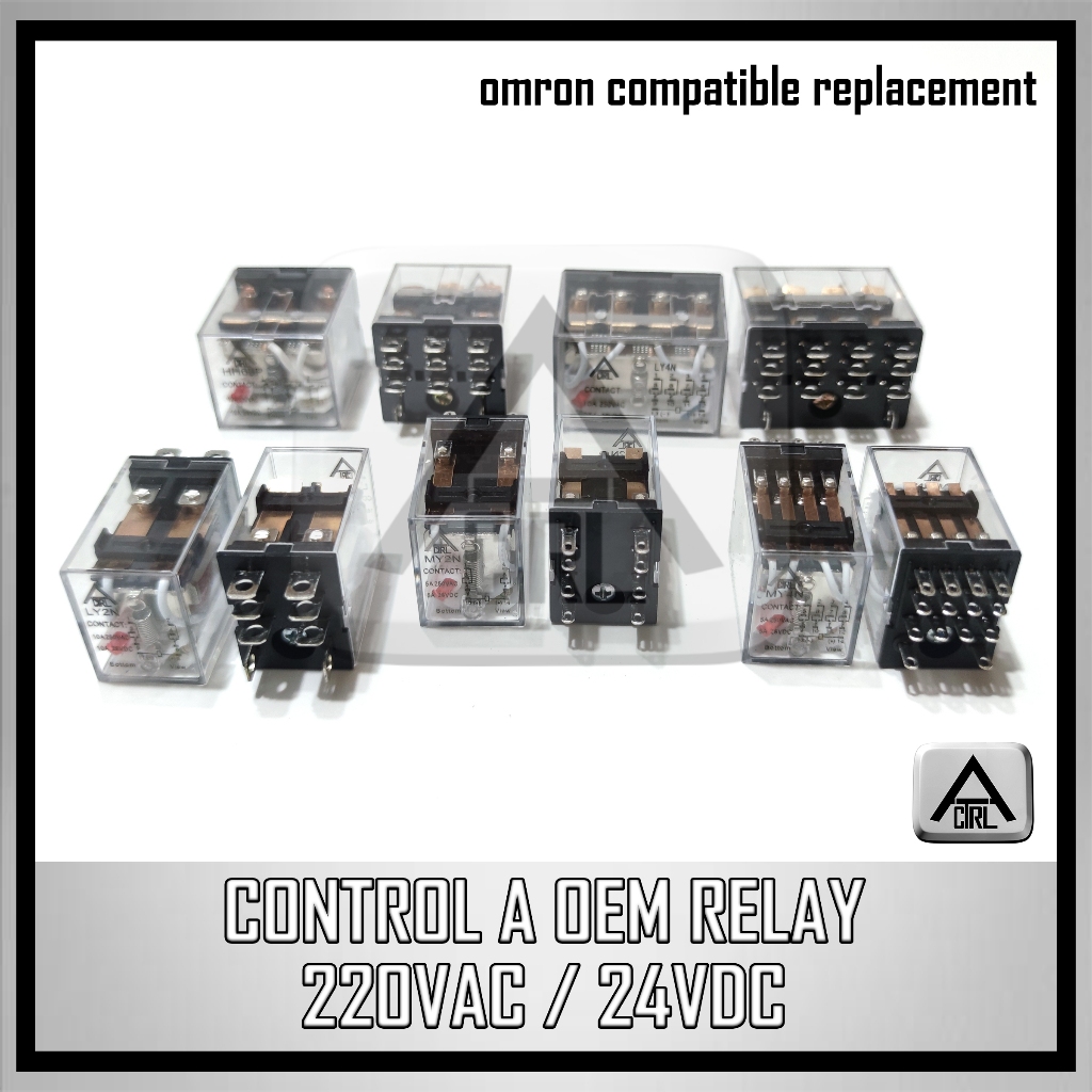 MY4N MY2N LY2N LY3N RELAY 24VDC / 220VAC PYF14A SOCKET (CONTROL A OEM ...