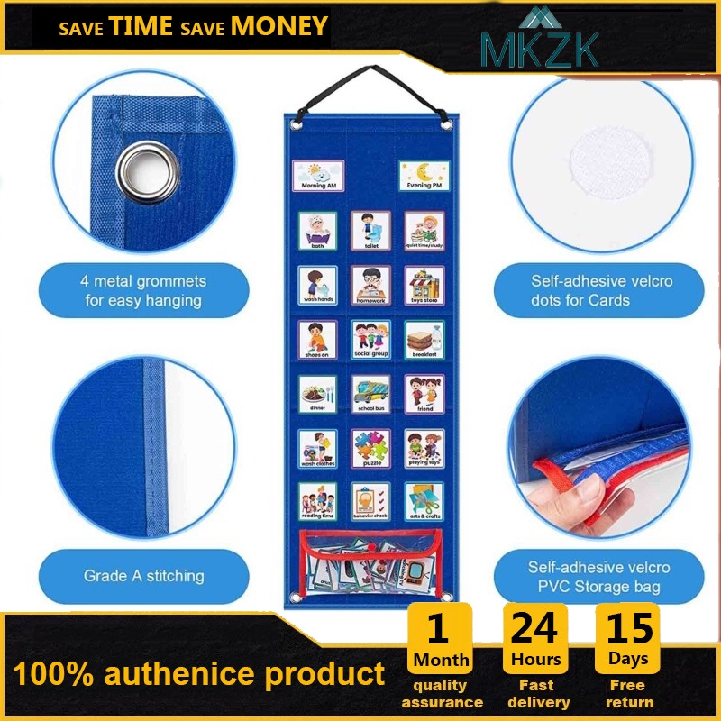 Kids Visual Schedule Calendar Chart Autism Learning Kids Behavior ...
