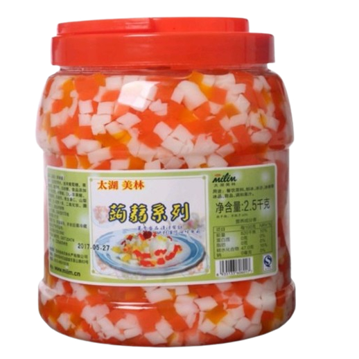 MILIN Nata de Coco & Rainbow Jelly 2.5kg Tub – Chewy, Colorful Toppings ...