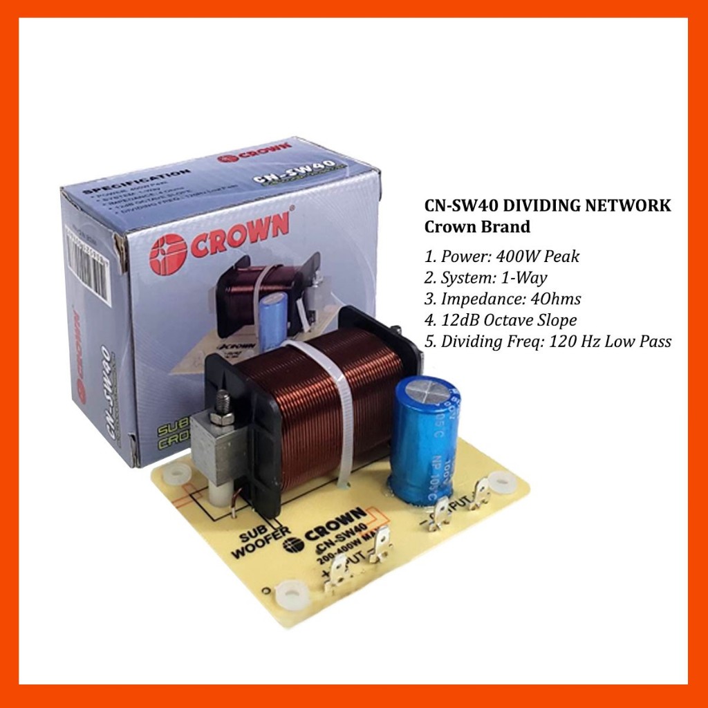 Crown CN-SW-40 400w subwoofer crossover network dividing network ...