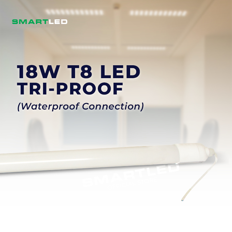 SMARTLED 18W T8 LED Tri-Proof 6500K Waterproof Connection 1200MM ...
