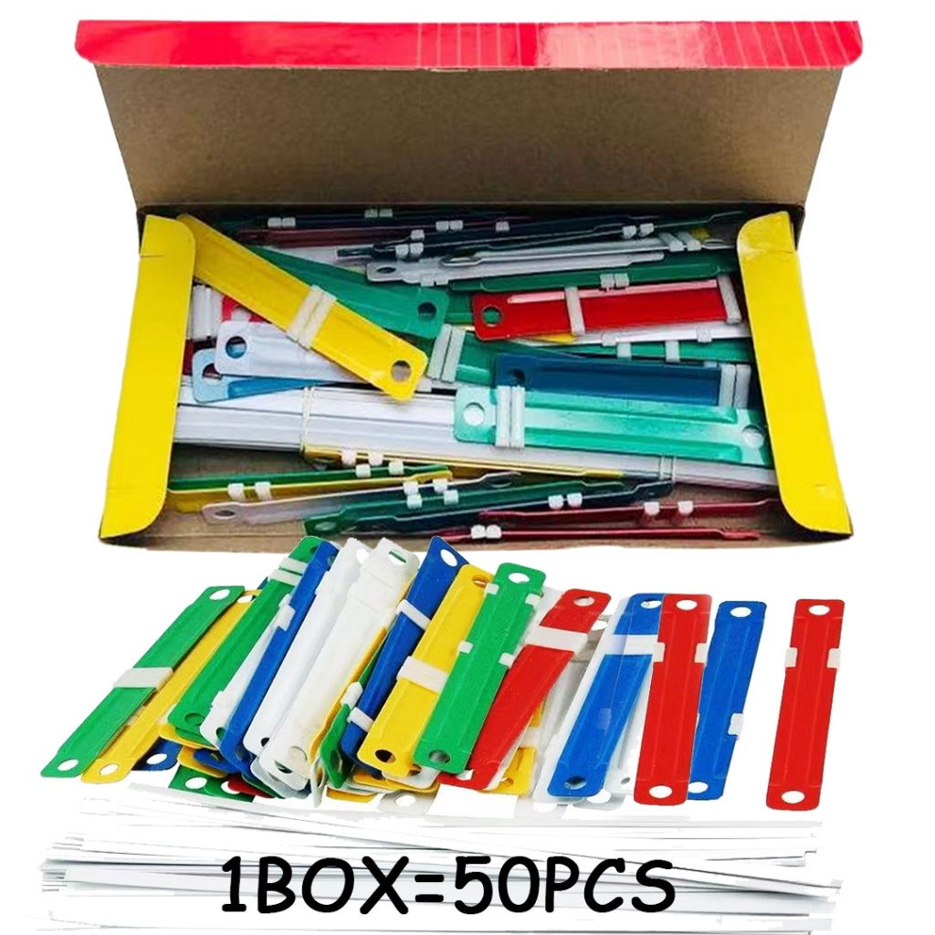 Paper Fastener 50pcs/box 7cm pagination clamp long Plastic Office ...