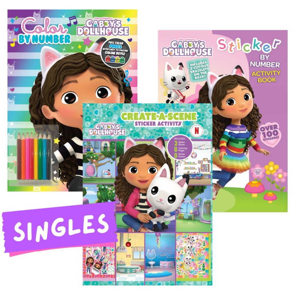 GABBY'S DOLLHOUSE Coloring and Sticker Activity Book (SINGLES, brand ...