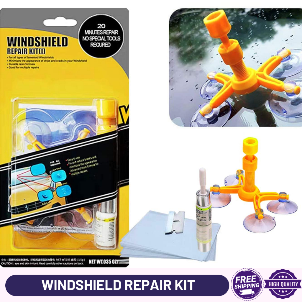 Windshield Repair Kit Crack Fix Tool | Car Glass Crack Repair DIY ...