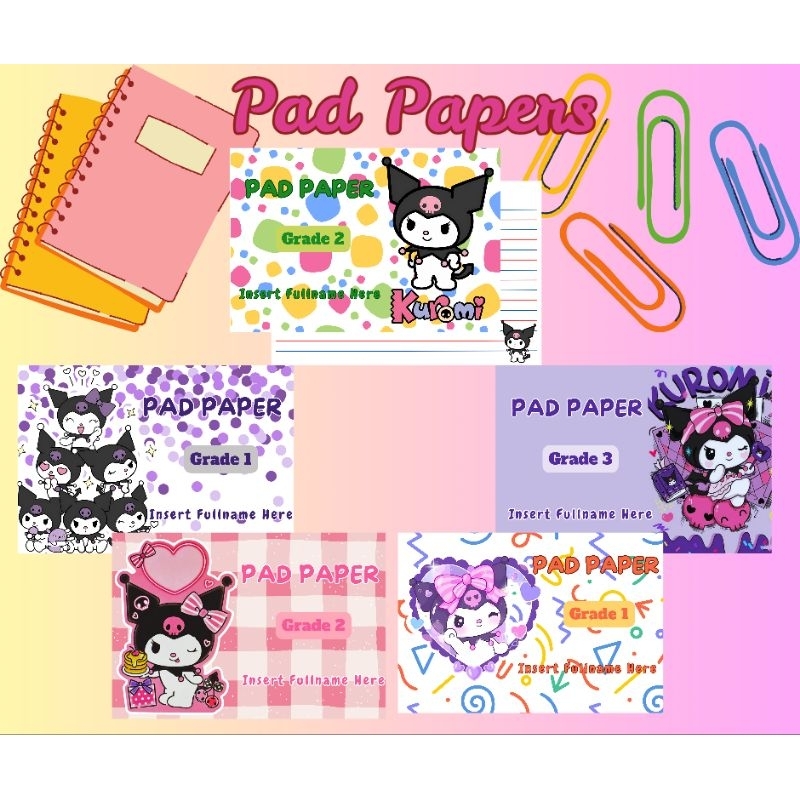CUSTOMIZED / PERSONALIZED PAD PAPER - KUROMI | Shopee Philippines