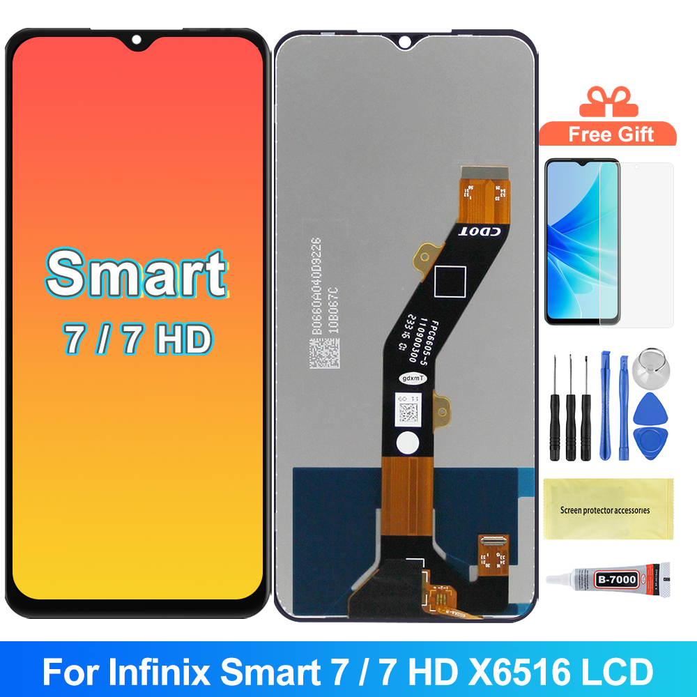 Screen LCD For Infinix Smart 7 X6516 / Smart 7 HD X6515 LCD Display Screen Touch Replacement ...