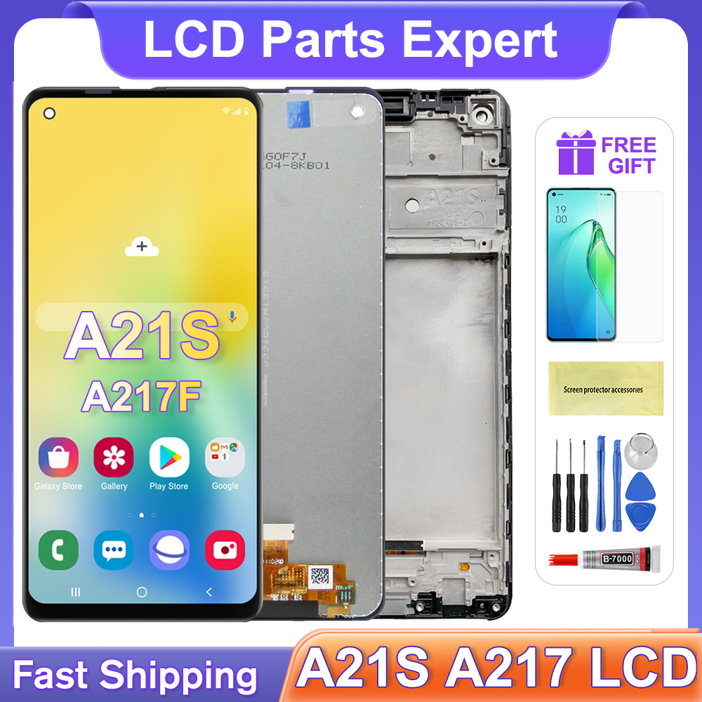 LCD For Samsung Galaxy A21s A217 LCD with Frame Touch Screen Display Replacement | Shopee ...