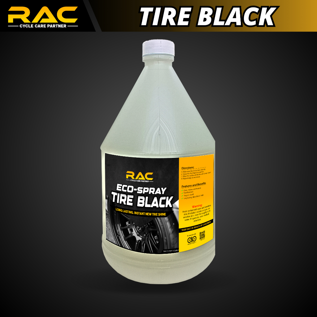 RAC Tire Black 1 GAllon Bike/Motorcycle/Car | Shopee Philippines