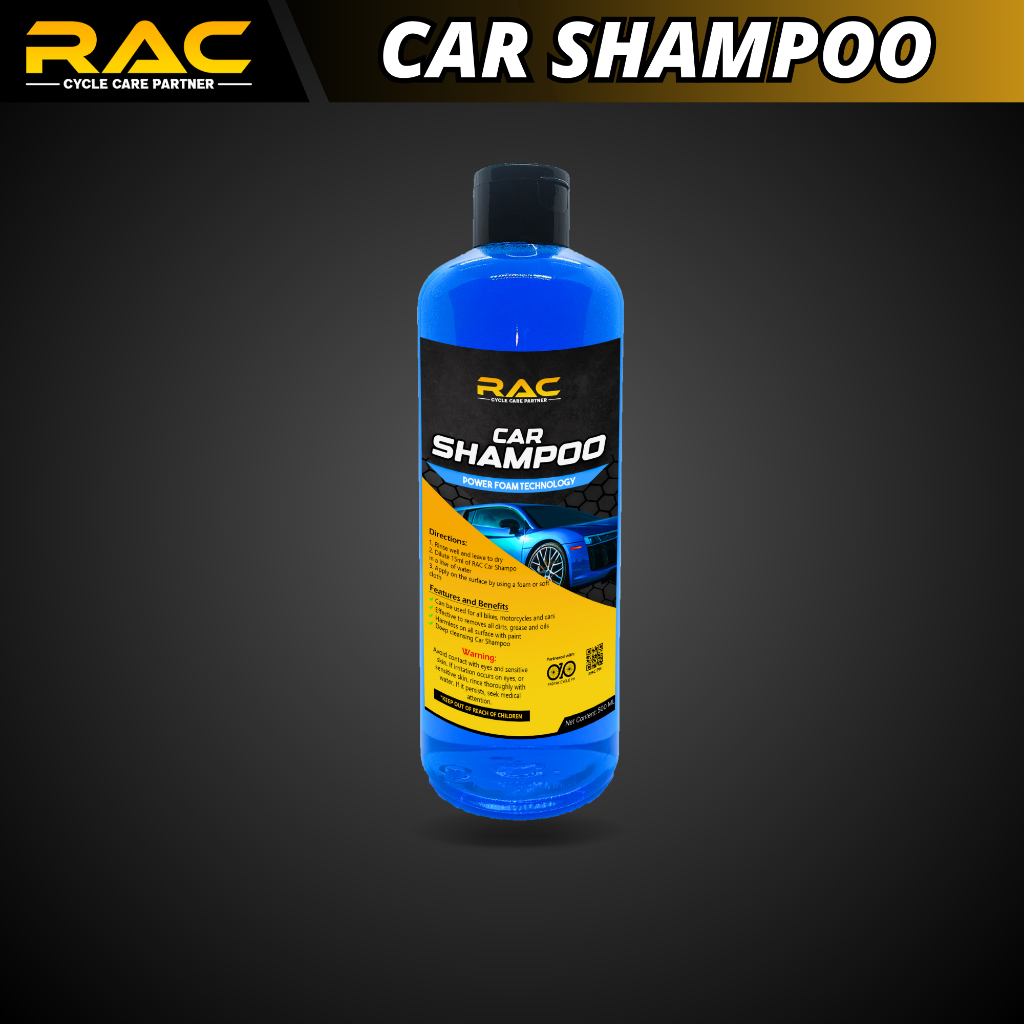 RAC Cycle Care 500ML Car Shampoo with Foam Booster | Shopee Philippines