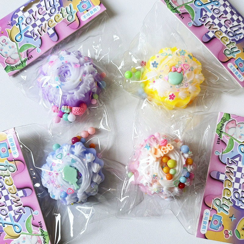 Cute Cartoon Cheese Cookies Squishy Food Soft Simulation Cheese Cookie ...