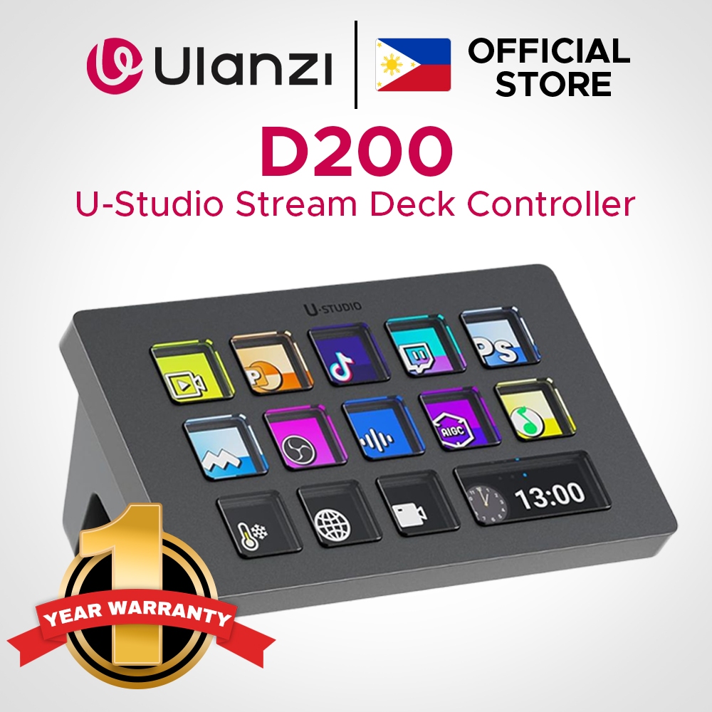 Ulanzi U-Studio D200 Stream Deck Controller with 13 Custom LCD Keys and USB Type C Port, Plug ...