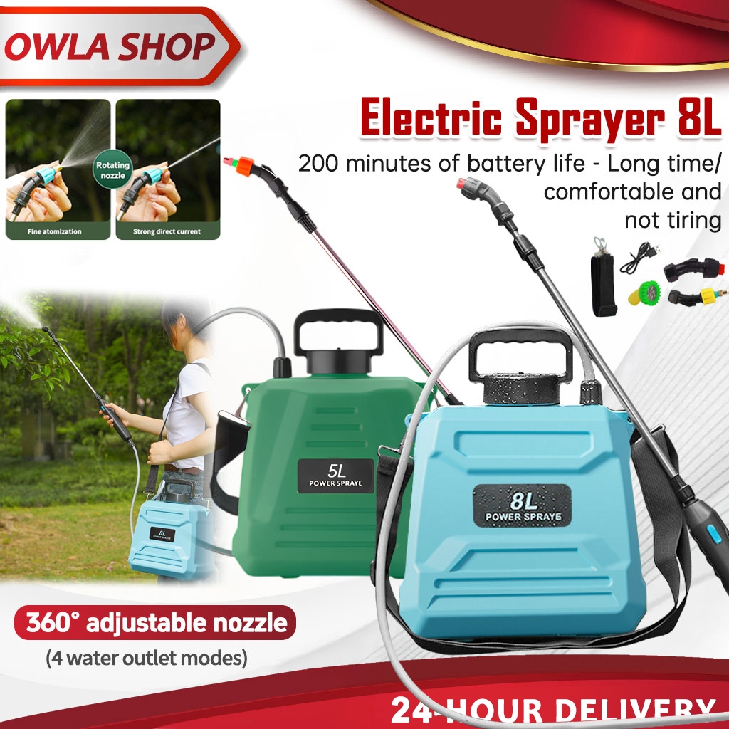 8L Sprayer Agriculture Rechargeable Sprayer Automatic Spray Gun Garden ...