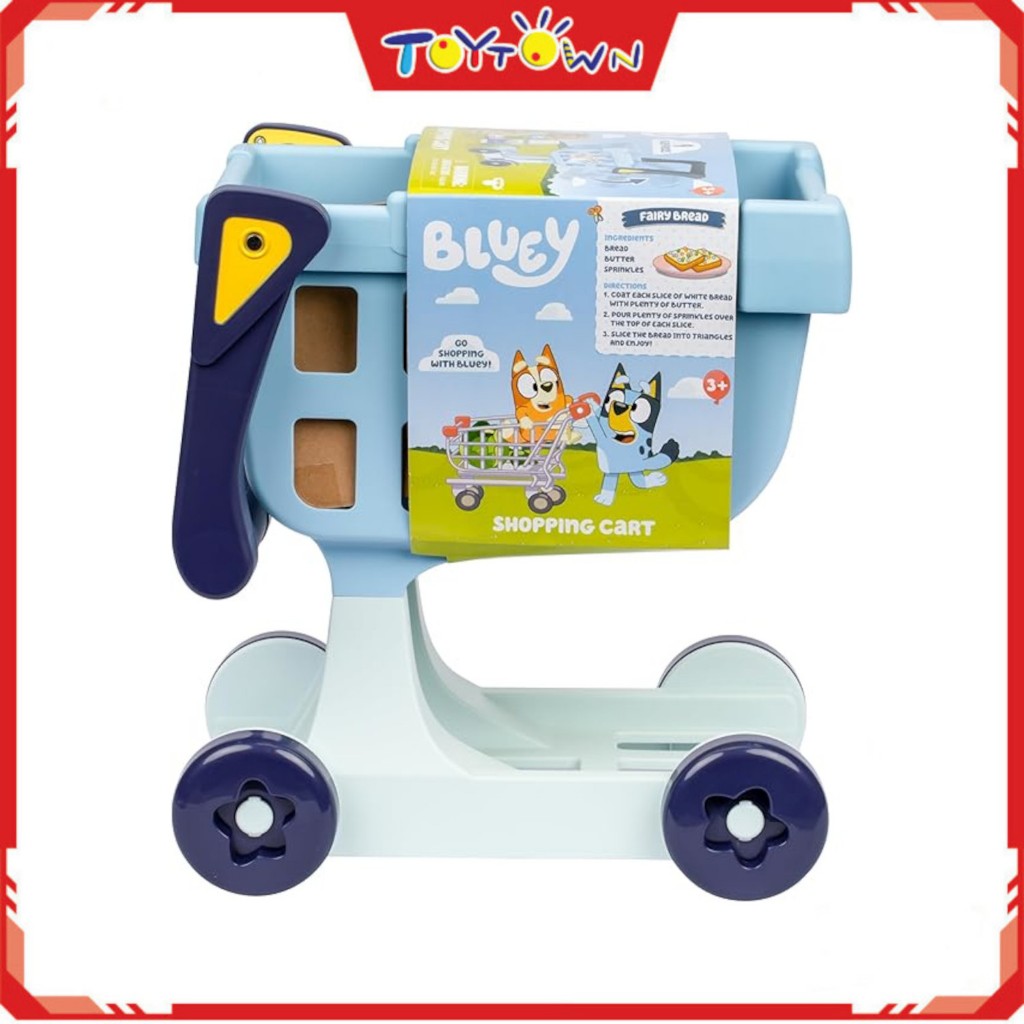 Bluey The Shopping Trolley | with Free-Rolling Wheels and Rotating ...