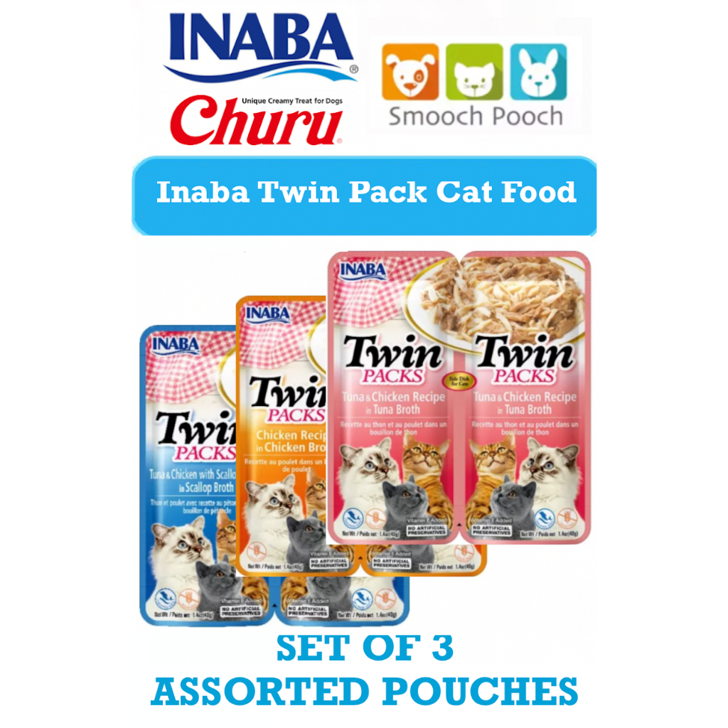 Inaba Twin Packs Chicken Recipe Grain Free Cat Wet Food 40g x 2 (SET OF ...