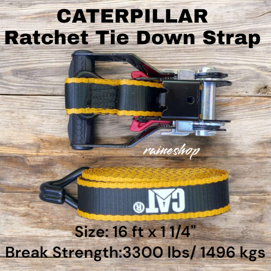 CAT Ratchet Tie Down Strap 16 Ft x 1-1/4" 3300lbs/1496kgs Work Load ...