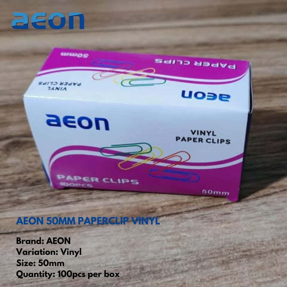 AEON 100pcs Paper Clips 50mm Vinyl or Metal School & Office Supplies ...