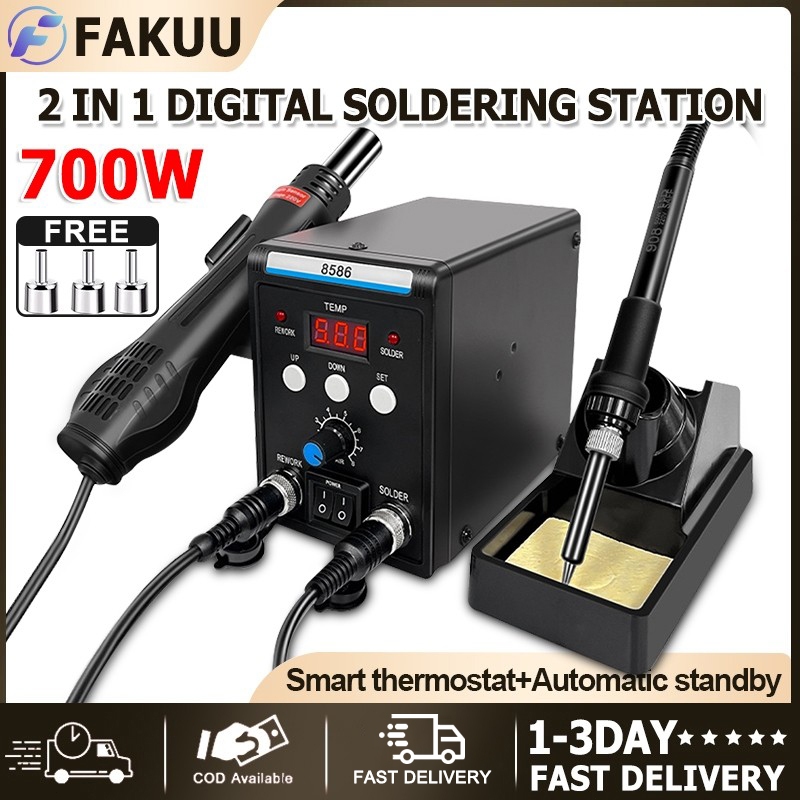 Soldering Station 2 in 1 Digtal Display SMD Soldering Iron Rework ...