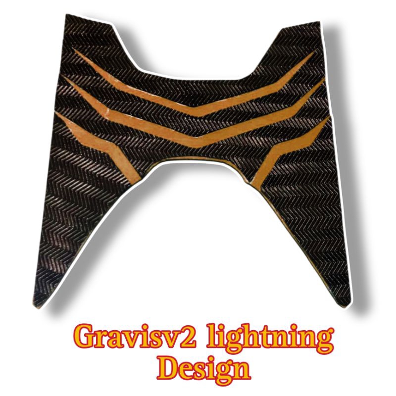 Gravis V2 version 2 lightning design rubber matting NO HOLE reverse ...