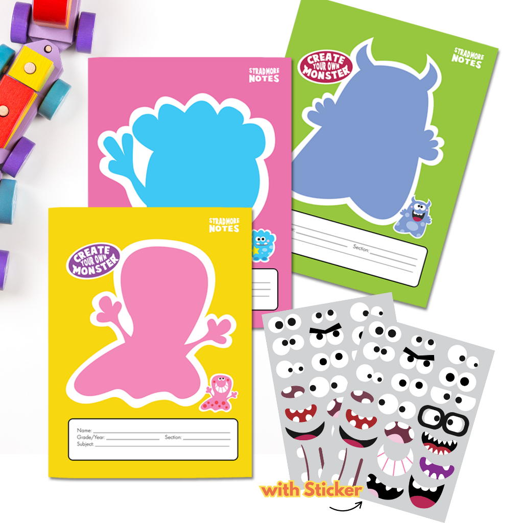 Stradmore Writing and Composition Notebook Monster with FREE Sticker ...