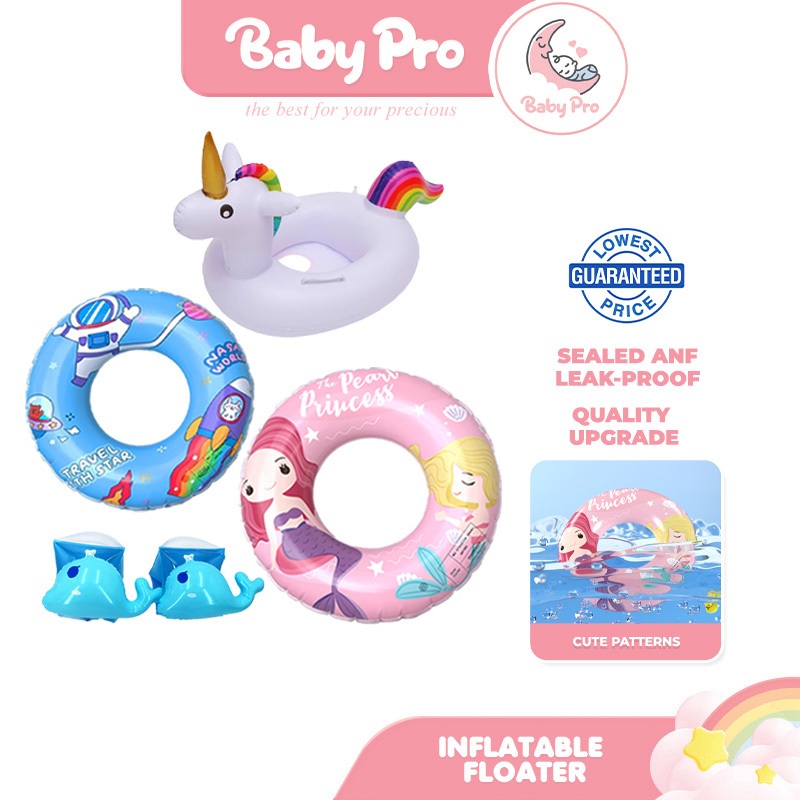 Baby Pro Kids Inflatable Swimming Ring Floater and Swimming Arm Floater ...