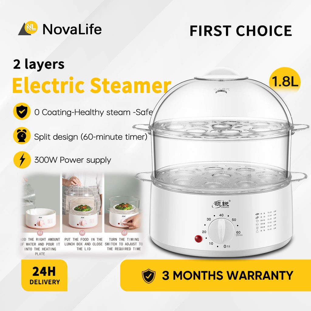 Electric Steamer 2-Layer siu-mai siumai electric steamer Multi ...