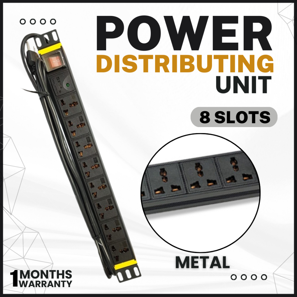 PDU-8slots Metal type, 8port PDU [Power Distribution Unit], for Server ...
