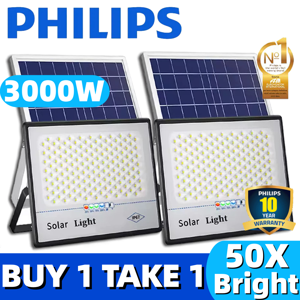 Solar Light BUY 1 TAKE 1 3000W Outdoor LED Light Solar Flood Light ...