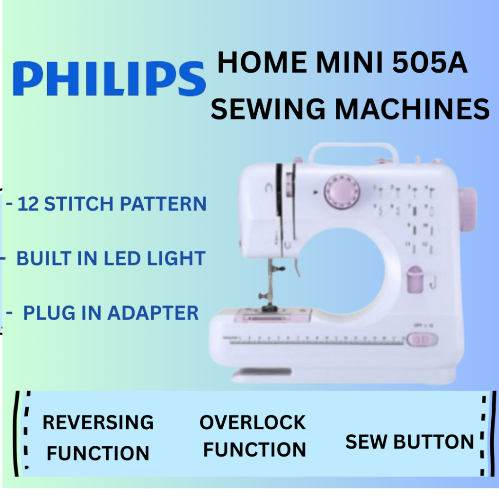 Philips Portable Sewing Machine Mini Electric Household 12 Stitches ...